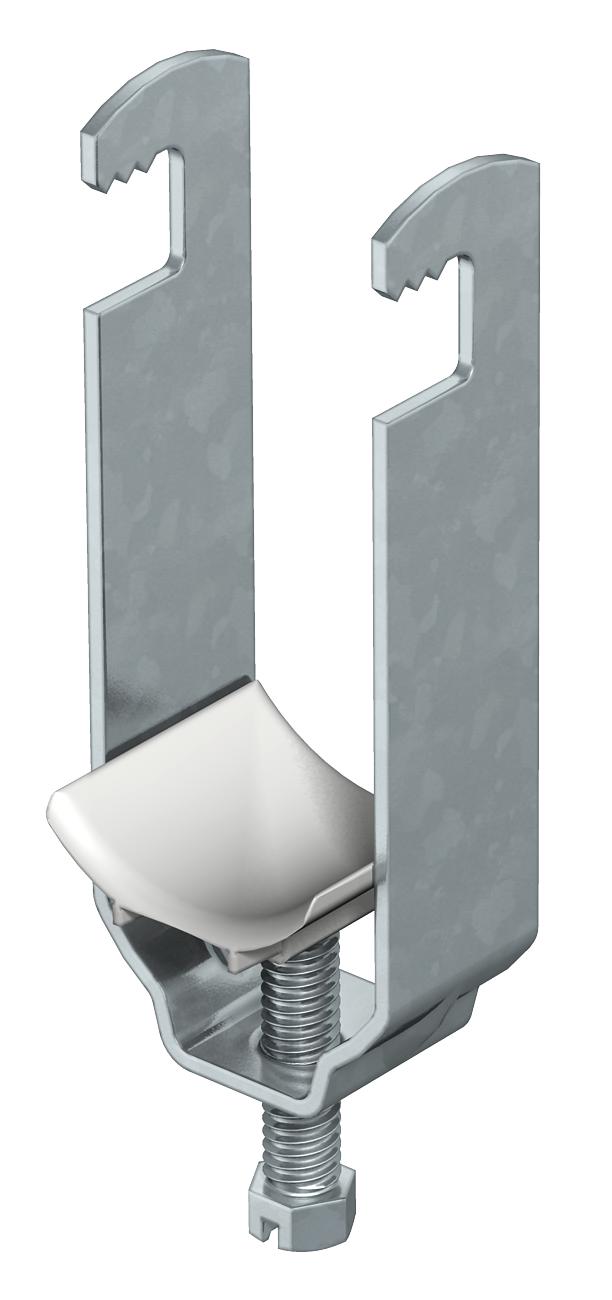 Clamp clip, double, plastic pressure trough | OBO