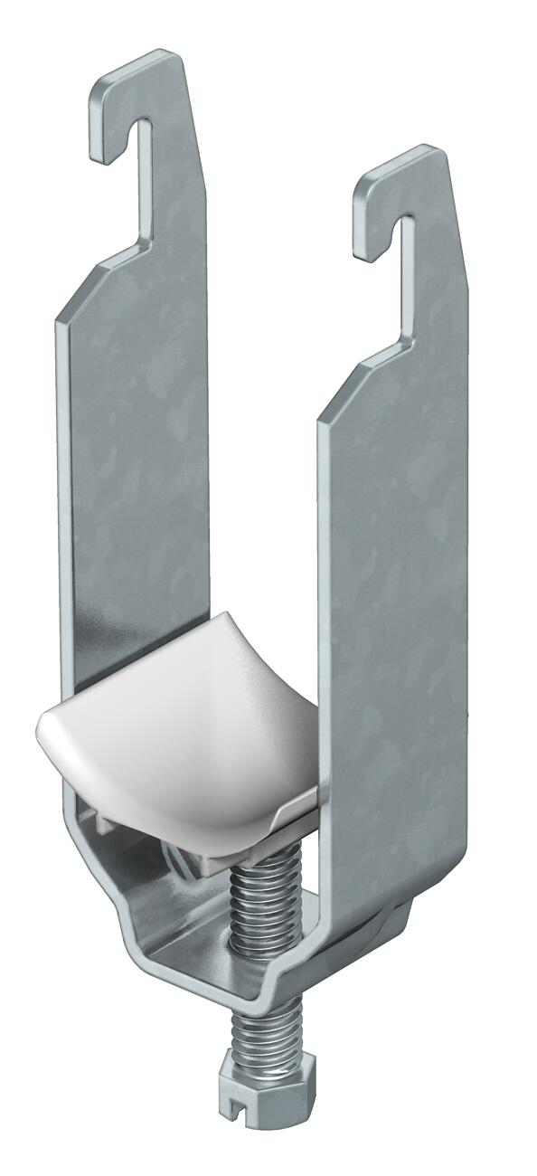 Clamp clip, double, plastic pressure trough | OBO